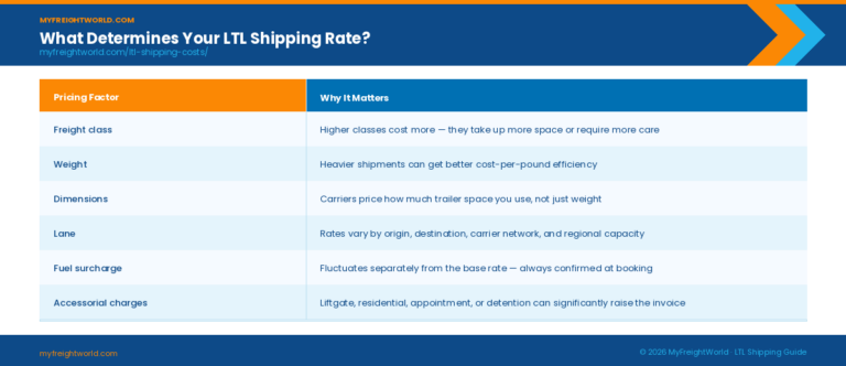 LTL Shipping Guide: Costs, Freight Class & Tips | MyFreightWorld